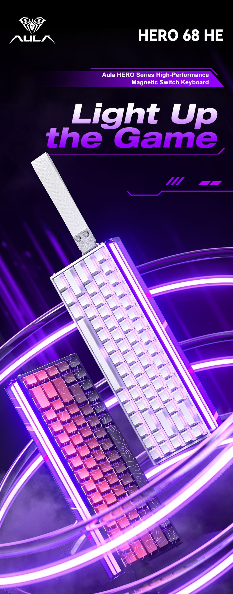 Aula HERO68 Magnetic Hall Effect Rapid Trigger Keyboard 65% – TypeHero